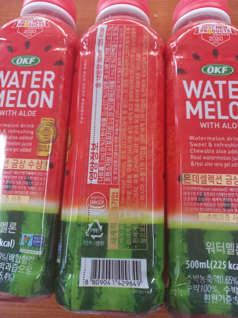 (2+1, 3개묶음)OKF)워터멜론제로P500ml | 배민스토어