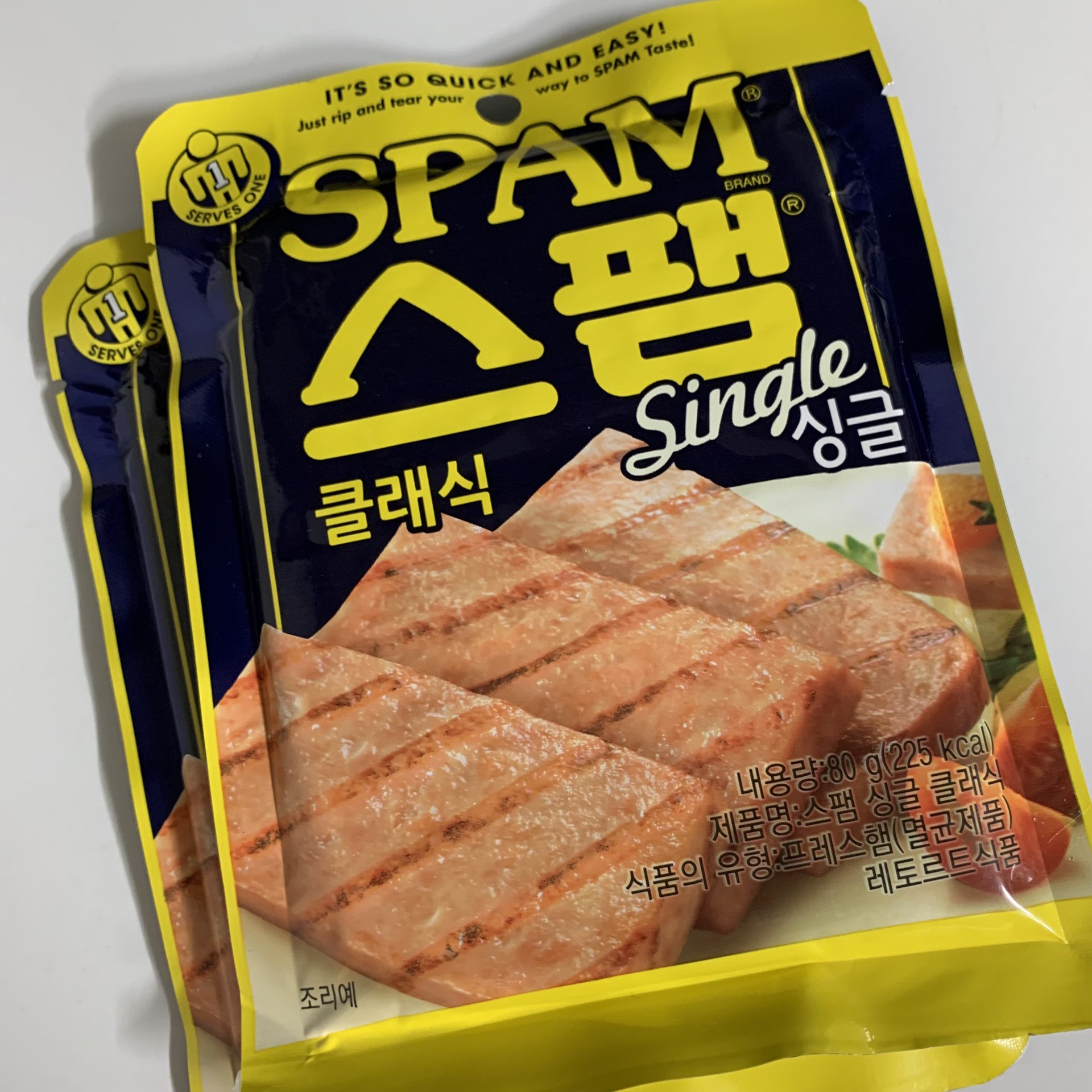 CJ 스팸 클래식 싱글 80G | 배민 장보기∙쇼핑